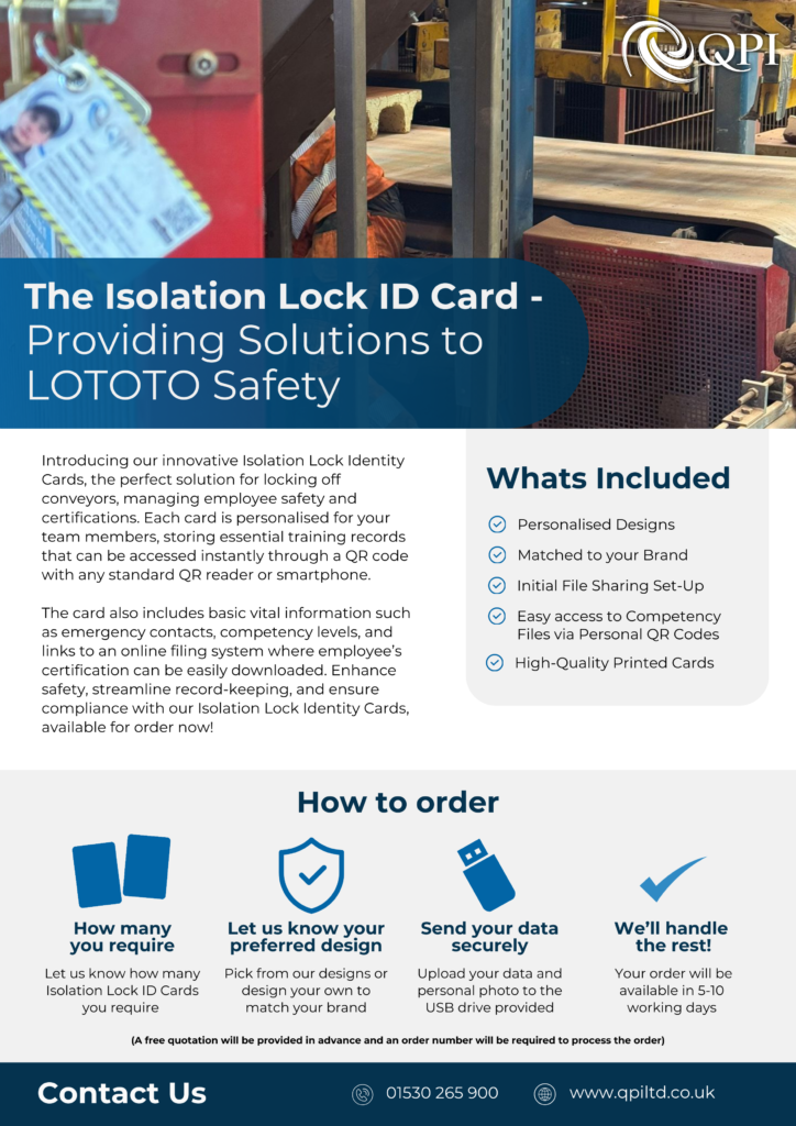 The Isolation Lock ID Cards – QPI Limited